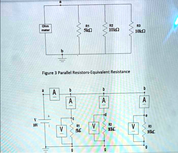 SOLVED: Connect the circuit as shown in Figure 3, using the multimeter to measure the equivalent ...