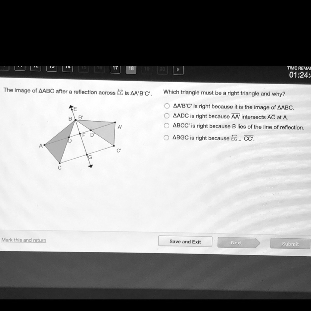 SOLVED: HELP (SEE IMAGE) What triangle must be a right triangle and why??? Time REMAL 01*24: The ...