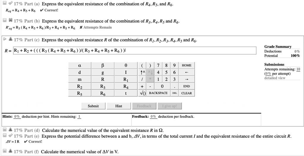 4 179 part a express the equivalent resistance of the combination of r4 ...