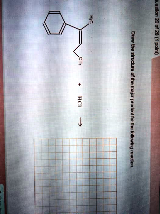 Solved Draw The Structure Of The Major Product For The Following