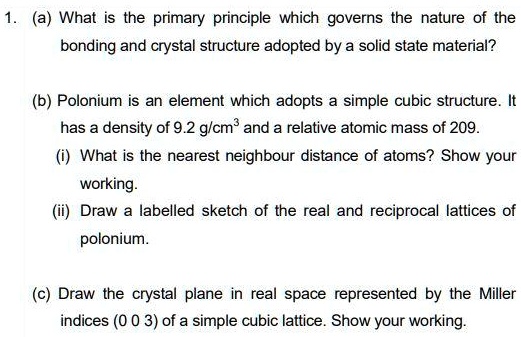 SOLVED: What is the primary principle which governs the nature of the Polonium is an element ...
