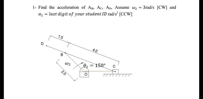 SOLVED: Do not use instantaneous method. Draw velocity diagram, then ...