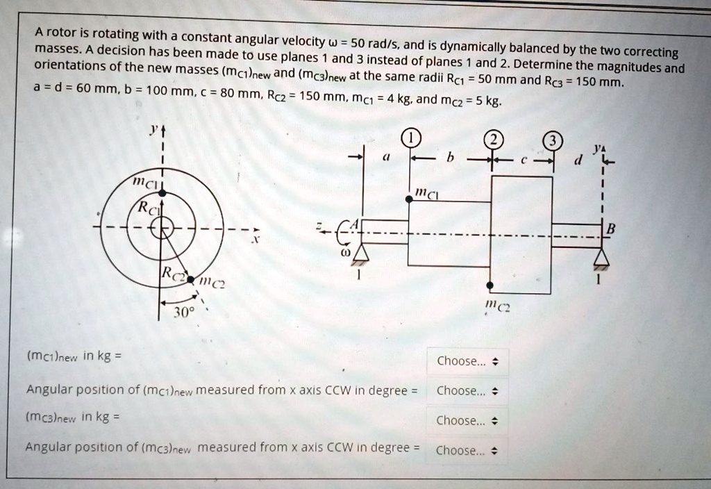 SOLVED: A rotor is rotating with a constant angular velocity Ï‰ = 50 ...