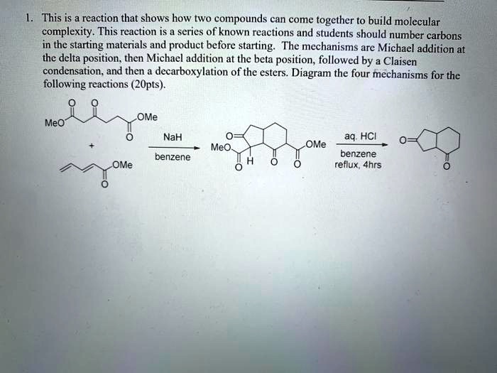 SOLVED: This is reaction that shows how two compounds can come together ... SOLVED: This is reaction that shows how two compounds can come together ...