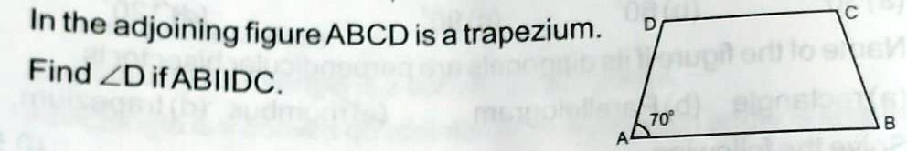 In the adjoining figure ABCD is a trapezium. Find ∠D if AB∥DC.