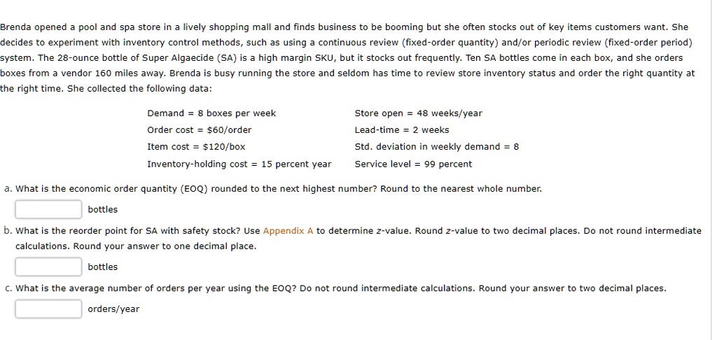 brenda opened pool and spa store in lively shopping mall and finds ...