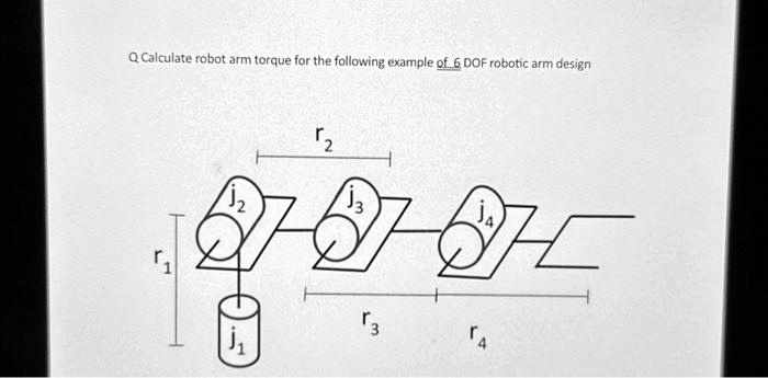 Q Calculate robot arm torque for the following example of 6 DOF robotic ...