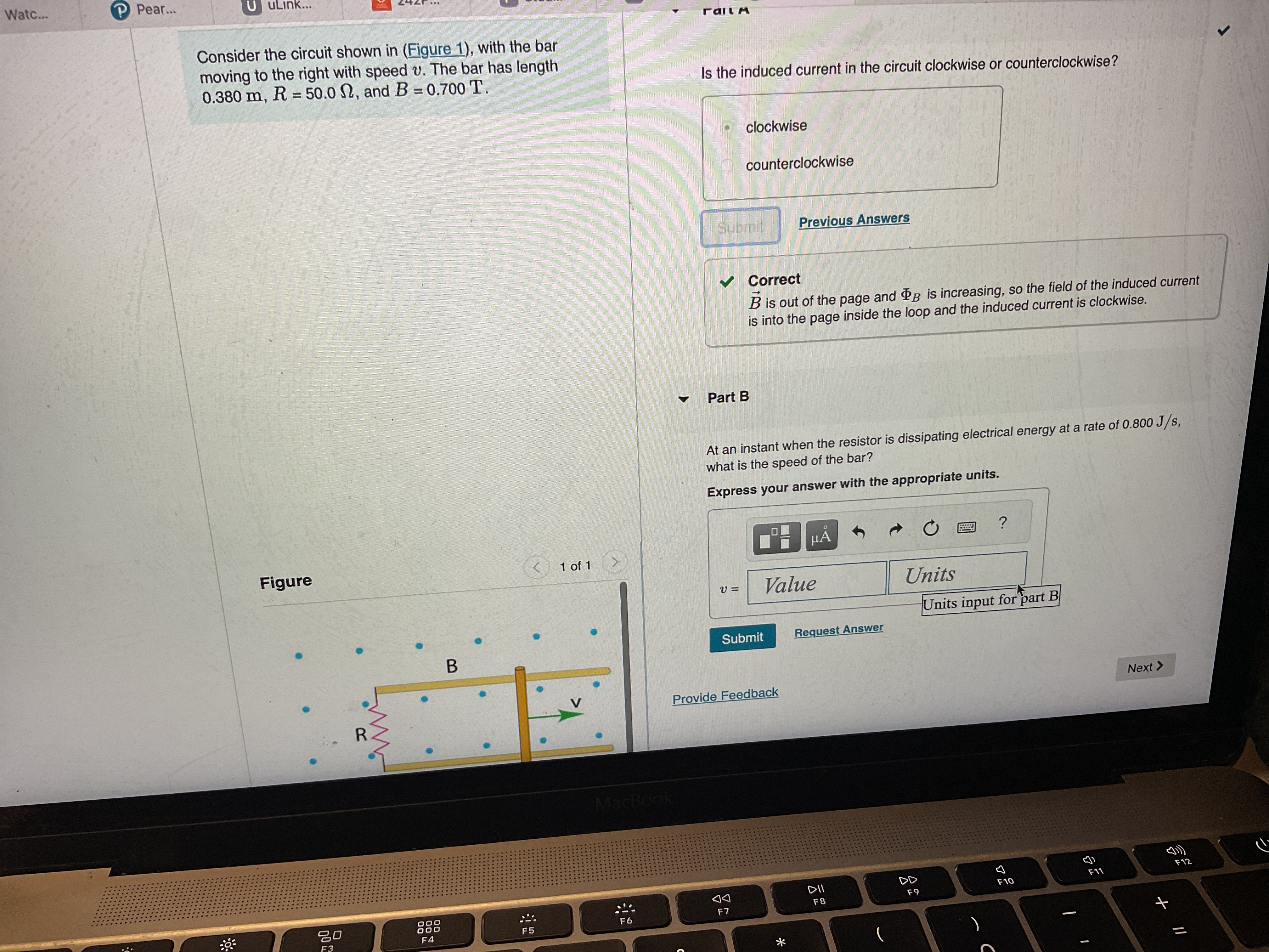 Watc... Pear... uLink... Consider the circuit shown in (Figure 1), with ...