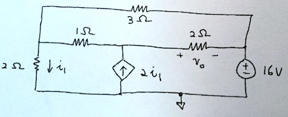 SOLVED: For the circuit given, determine Vo using nodal analysis. SOLVED: For the circuit given, determine Vo using nodal analysis.