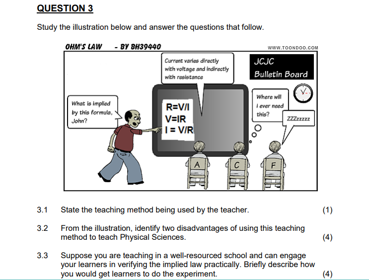 QUESTION 3 Study the illustration below and answer the questions that ...