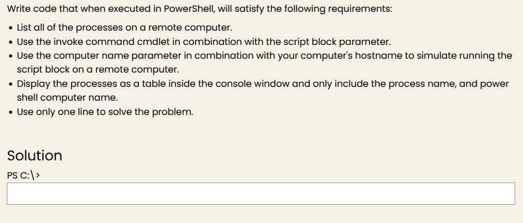 Solved Can You Please Help With My Powershell Question Write Code That When Executed In