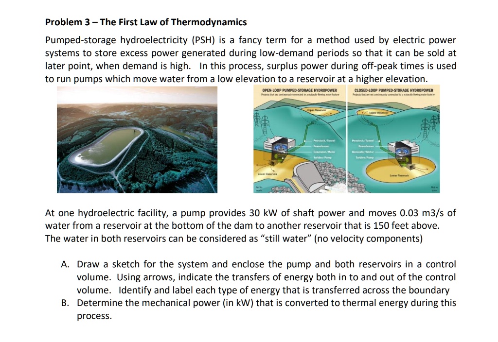 Problem 3 - The First Law of Thermodynamics Pumped-storage ...