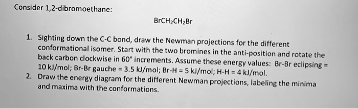 Consider 1,2-dibromoethane: BrCH2CH2Br 1. Sighting down the C-C bond ...