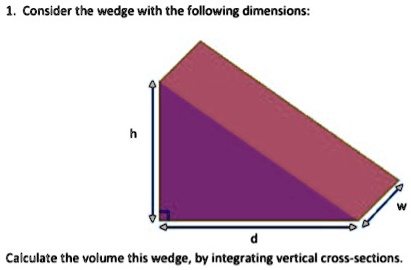 SOLVED: Consider the wedge with the following dimensions: Calculate the ...