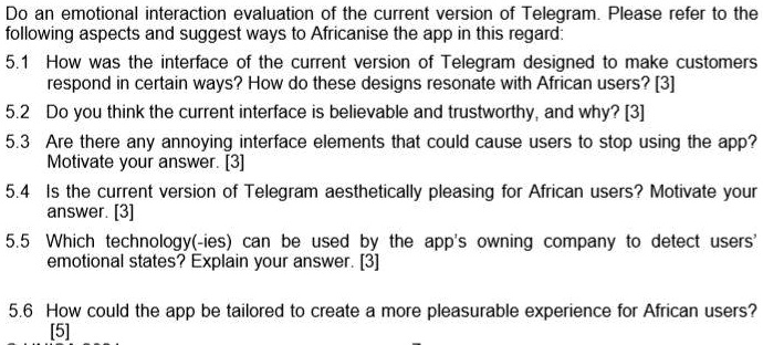 SOLVED: Do an emotional interaction evaluation of the current version ...