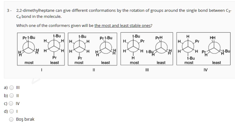 SOLVED: 2,2-dimethylheptane can give different conformations by the ...