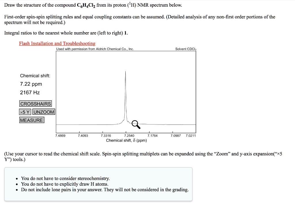 SOLVED: Draw the structure of the compound CoHACl2 from its proton (H ...