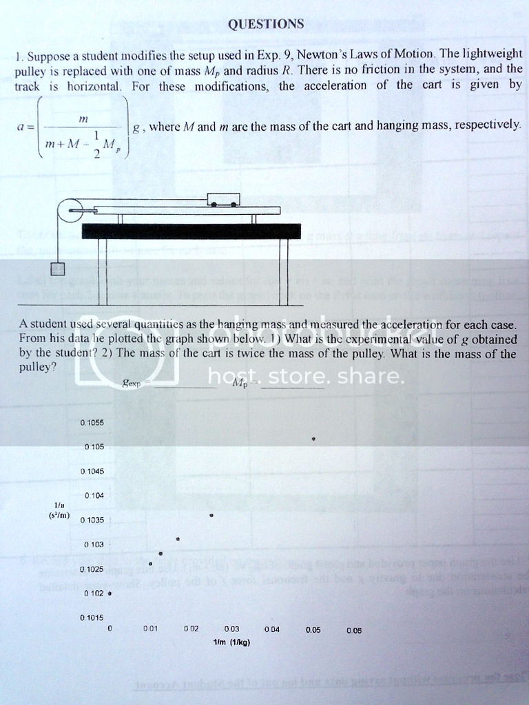 SOLVED: QUESTIONS Suppose a student modifies the setup used in Exp. 9 ...