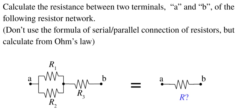 Calculate the resistance between two terminals, äänd b̈,̈ of the ...