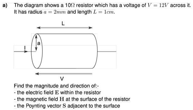 SOLVED: a) The diagram shows a 1042 resistor which has a voltage of V ...