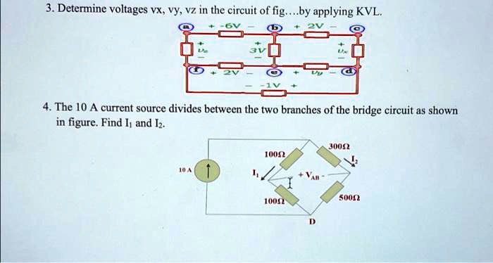 3 determine voltages vx vy vz in the circuit of fig by applying kvl the 10 a current source ...