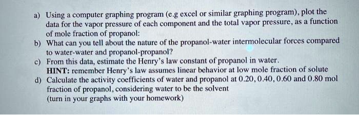 Solved Using A Computer Graphing Program Eg Excel Or A Similar Graphing Program Plot The 9646