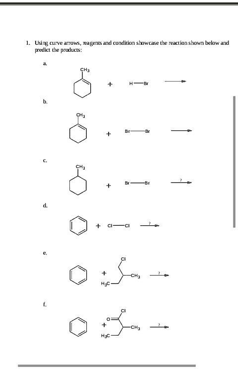 SOLVED: Texts: 1. Using curved arrows, reagents, and conditions ...