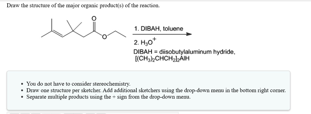 SOLVED: Draw the structure of the major organic product(s) of the ...