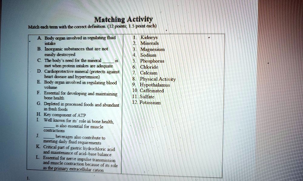 match to the correct term matching activity match each term with the correct defintion 12 ...