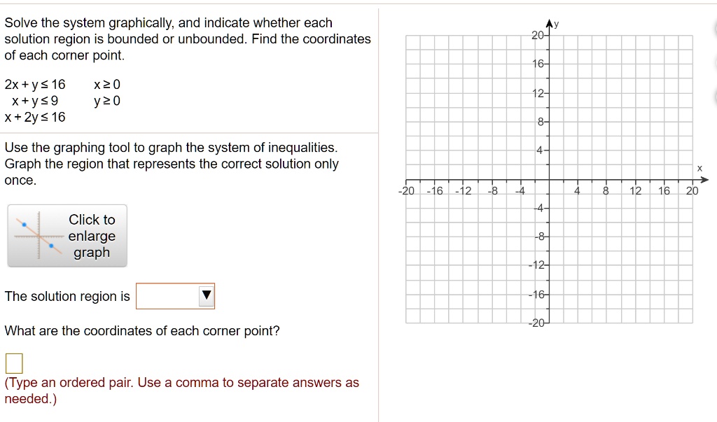 [GET ANSWER] solve the system graphically and indicate whether each ...