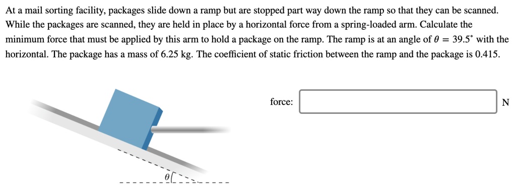 At a mail sorting facility, packages slide down a ramp but are stopped ...
