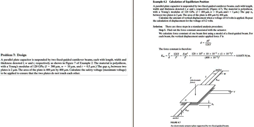 Example 42calculation of equilibrium position a parallel...