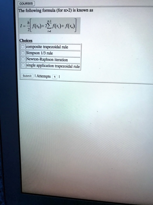 SOLVED: The following formula (for n>2) is known as the composite ...