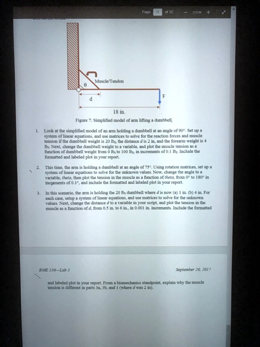 VIDEO solution: This question uses MATLAB. Muscle/Tendon 18 in. Figure ...
