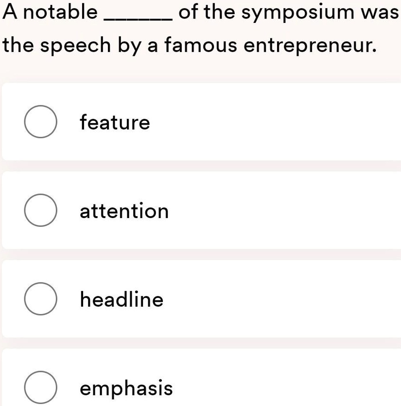 A notable of the symposium was the speech by a famous...