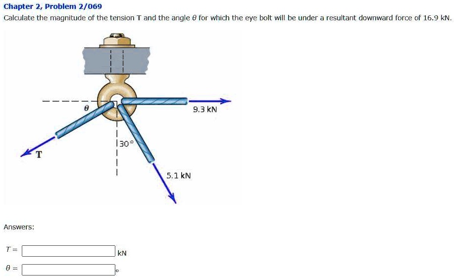 chapter 2 problem 2069 calculate the magnitude of the tension t and the ...