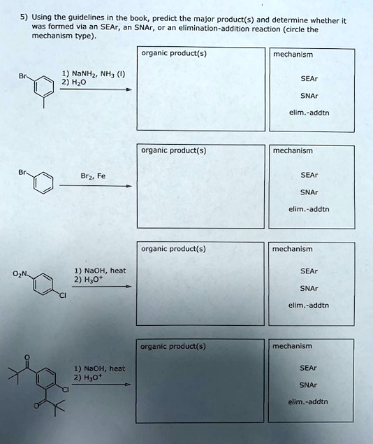 5 using the guidelines in the book predict the major products and ...