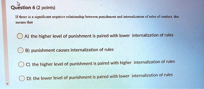 question 6 2 points if there significant negative relationship betwecn ...
