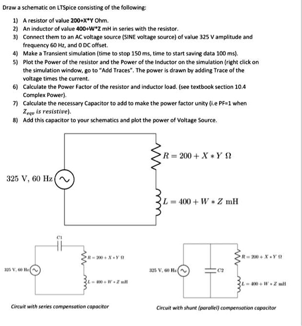 Solved Texts Ltspice Draw A Schematic On Ltspice Consisting Of The
