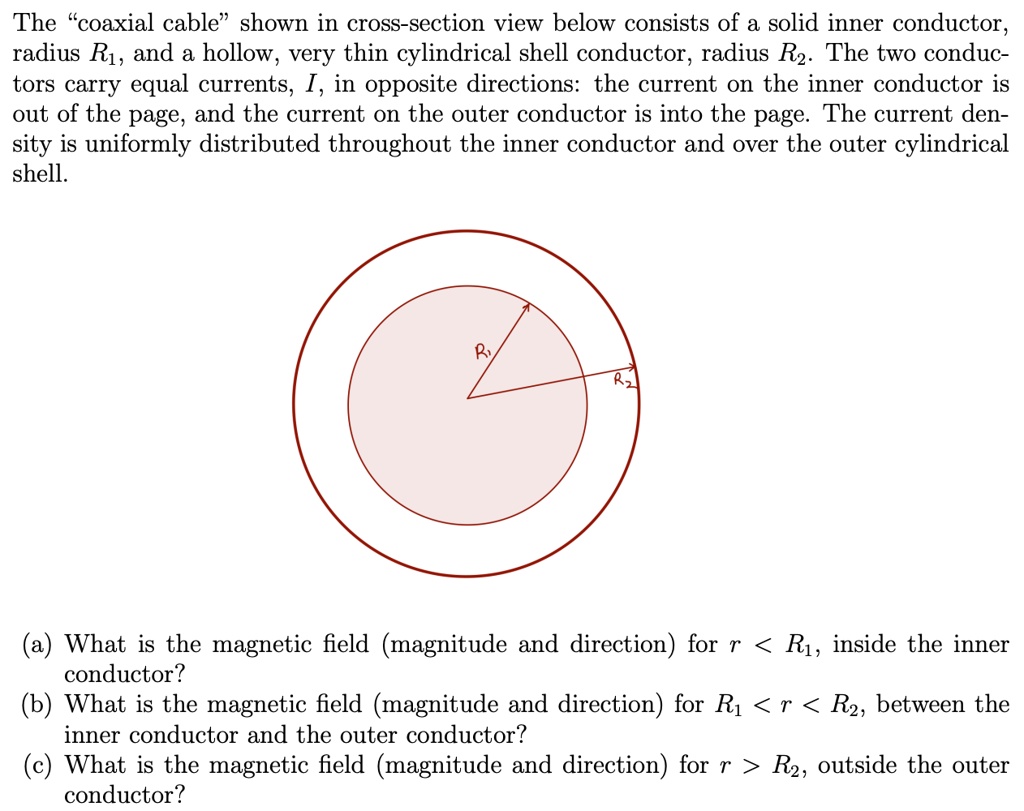 the coaxial cable shown in cross section view below consists of a solid ...