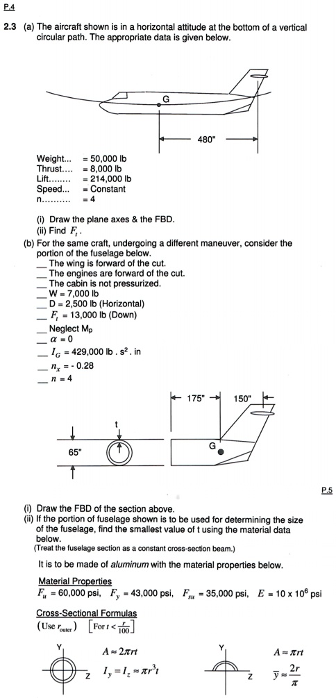 SOLVED: Part (a): Draw the FBD and find Ft (the force of the tail ...