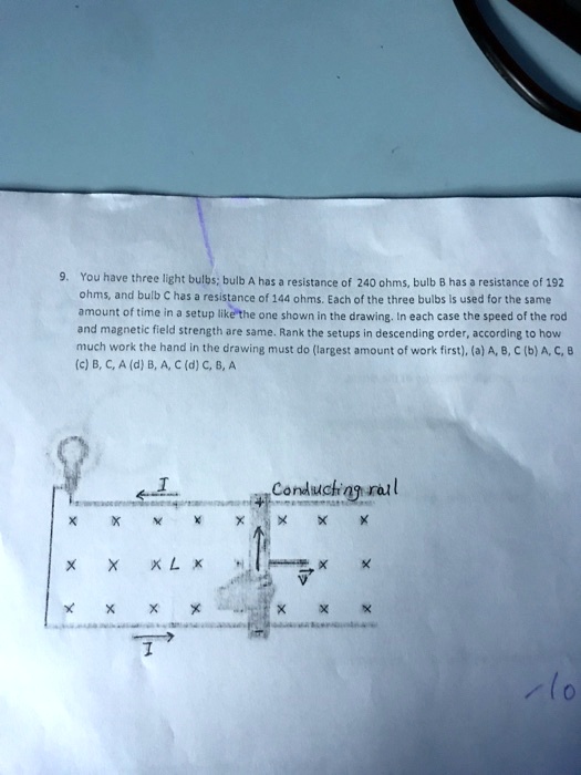 SOLVED: You have three light bulbs; bulb A - resistance of 240 ohms ...