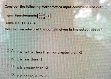 SOLVED: Consider the following Mathematica input command and output: Function[5.1*2M] How can we ...