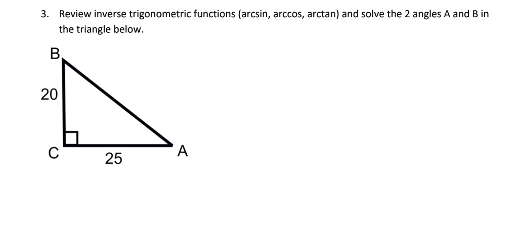 SOLVED: Review inverse trigonometric functions (arcsin, arccos, arctan ...