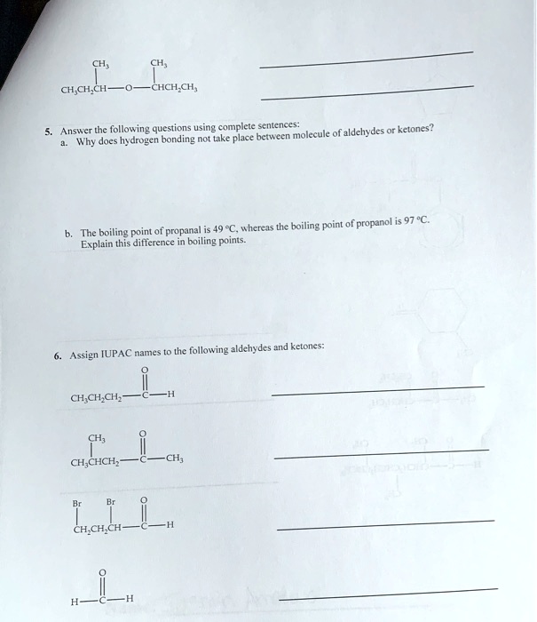 SOLVED: CH, CH;CH,CH CHCHCH; Answer the following questions Using complete sentences: of ...