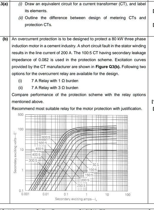 3a idraw an equivalent circuit for a current transformer ctand label ...