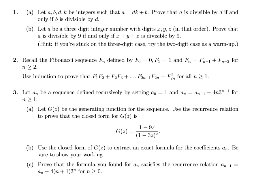 Let A B D K Be Integers Such That A Dk B Prove That A Is Divisible By D If And Only If B