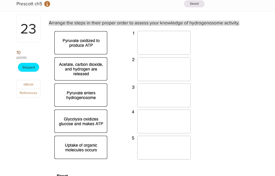 Prescott ch5 Arrange the steps in their proper order to assess your ...