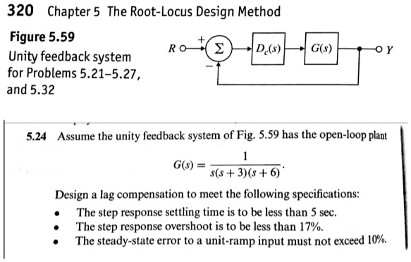 320 Chapter 5 The Root-Locus Design Method Figure 5.59 Unity feedback system for Problems 5.21-5 ...