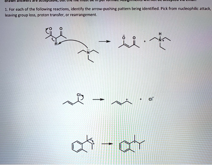 SOLVED:For each of the following reactions, identify the arrow-pushing ...